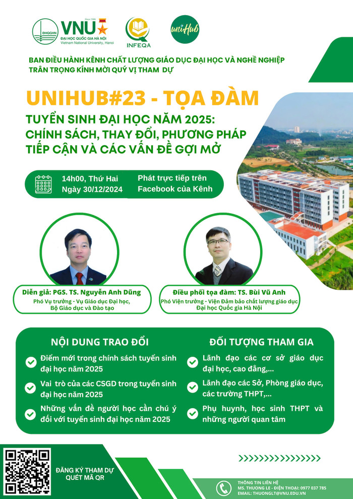 UniHub sắp tổ chức Tọa đàm về tuyển sinh đại học năm 2025 | Giáo dục ...