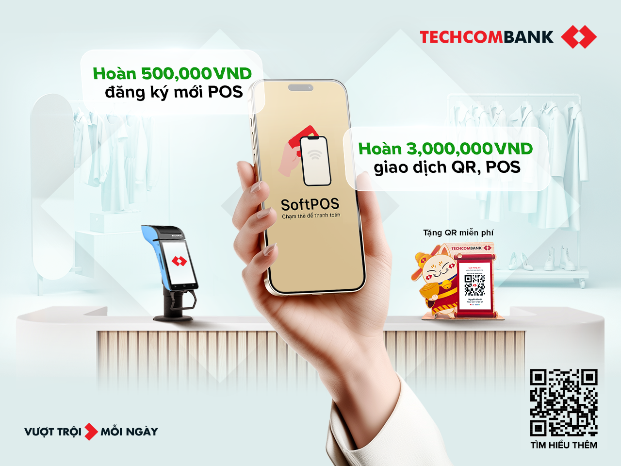 Ưu đãi hoàn tiền tới 3,5 triệu đồng cho DN sử dụng POS, QR code của ...